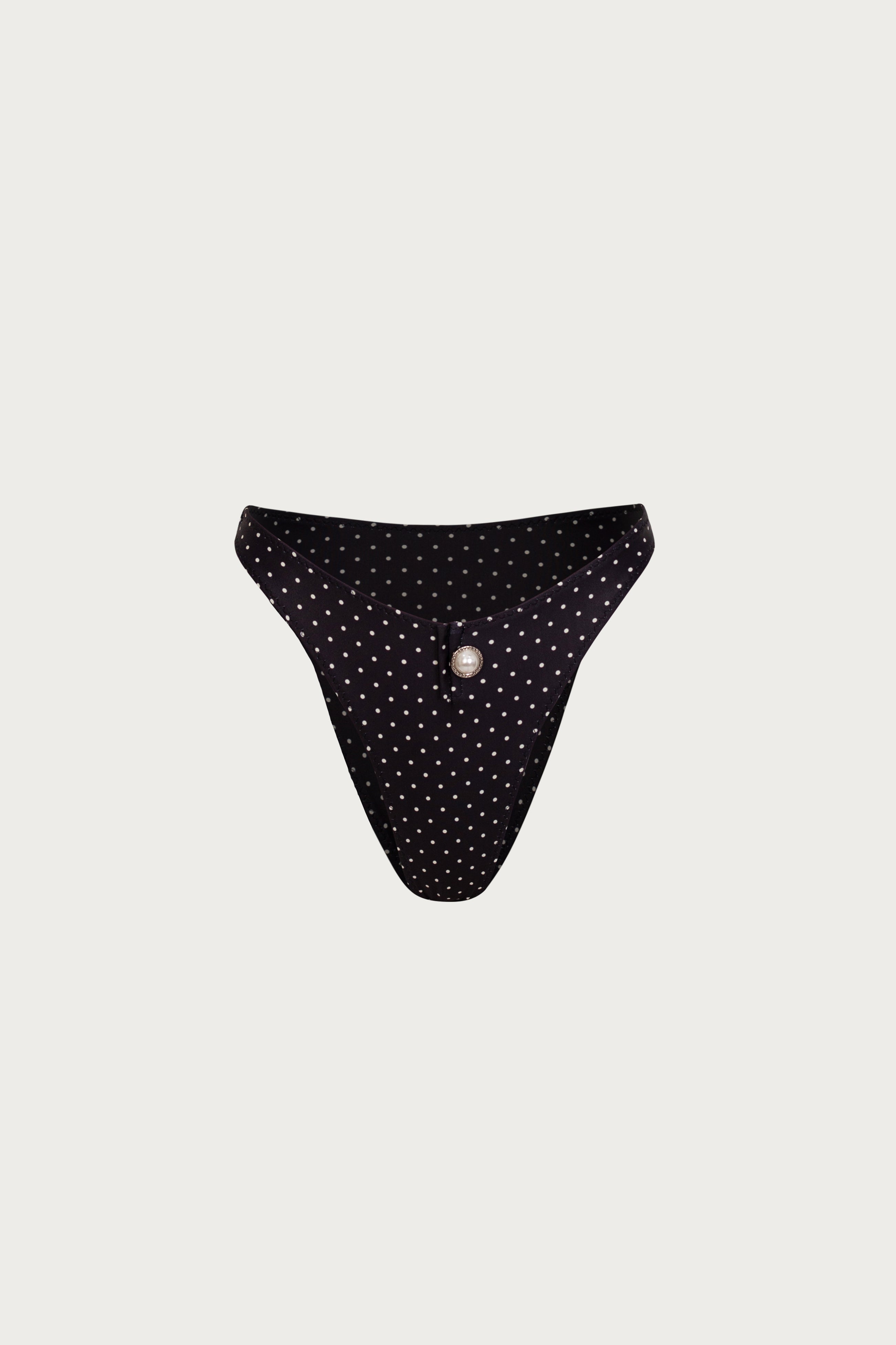 SAME Grace Bottom | Black Cream Polka Dot | Women's Swim Bottom