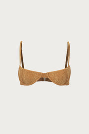SAME Demi Cup Underwire Top | Mocha Shimmer Lurex