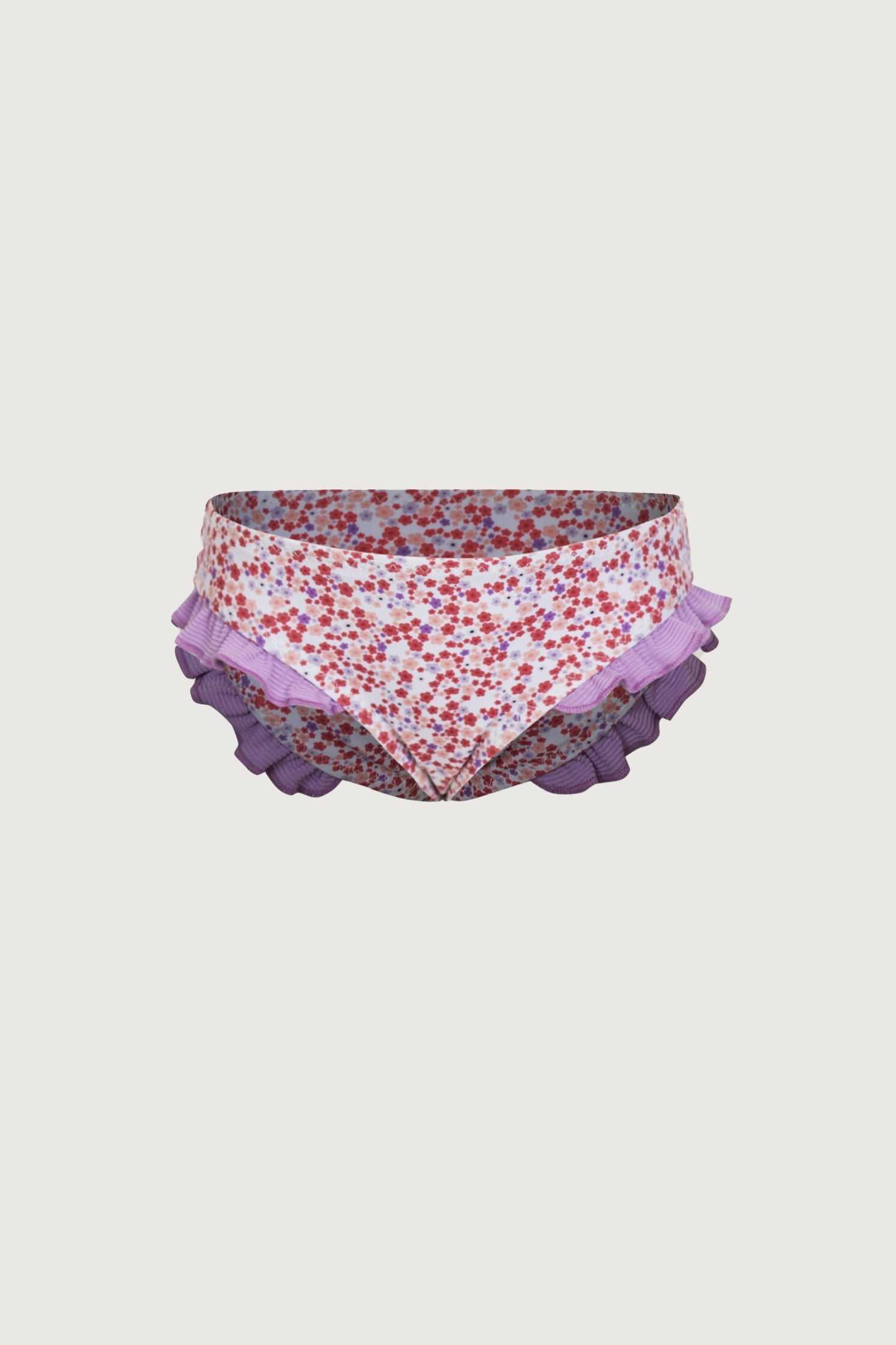 ruffle brief bottom (mini floral/purple) – SAME