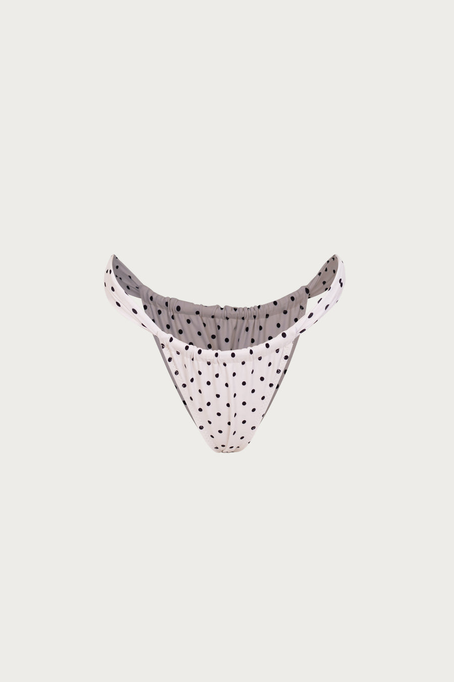 SAME Triangle Top | Cream Black Polka Dot