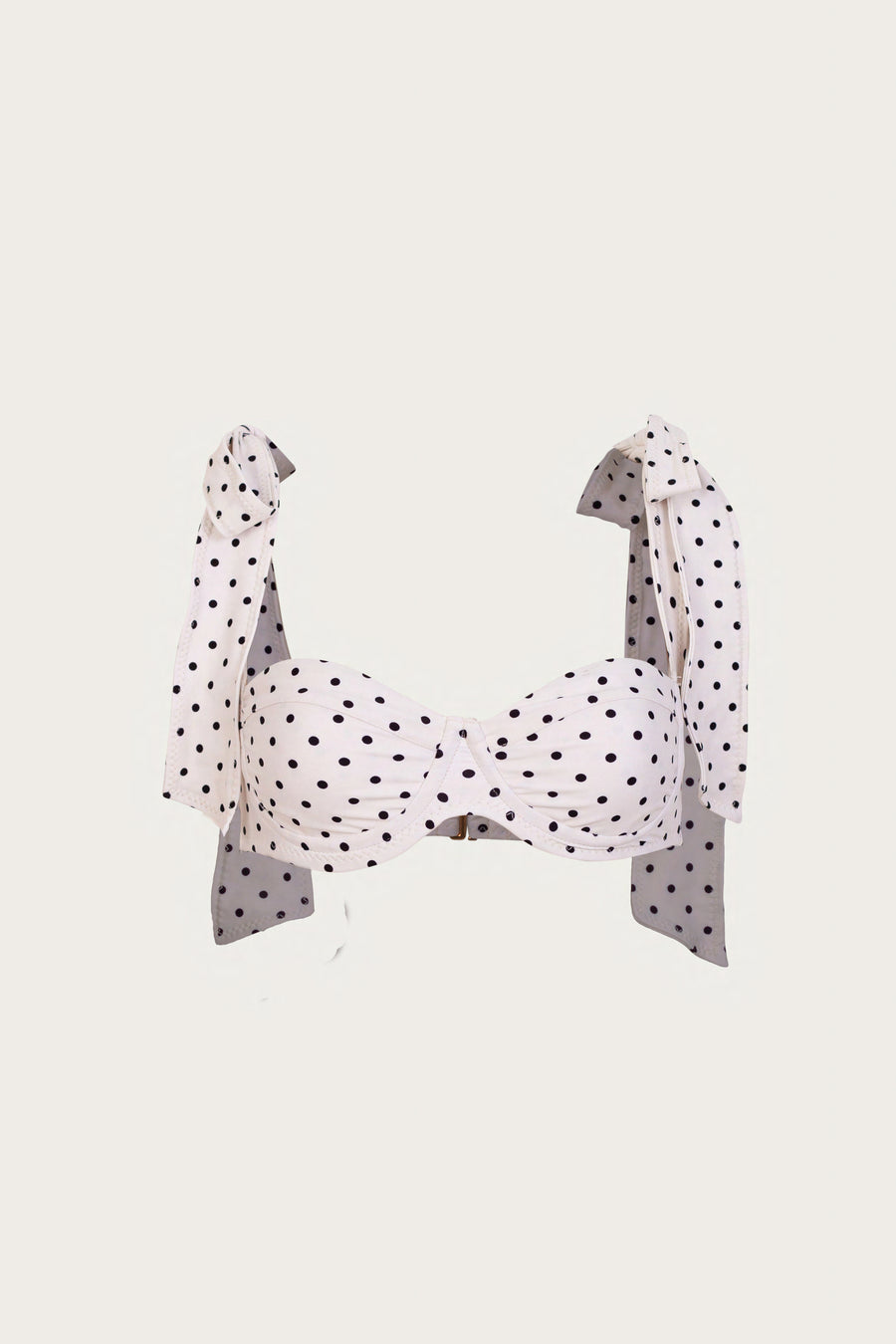 SAME Triangle Top | Cream Black Polka Dot